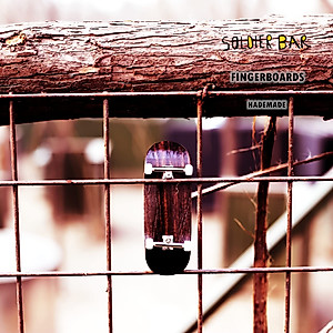 SOLDIER BAR Handmade Fingerboards Complete 8S (6-layer Canada Maple+Ebony 35mmX98mm) (Handmade Deck+34mm Big Eagle trucks+Handmade Ice Wheels)