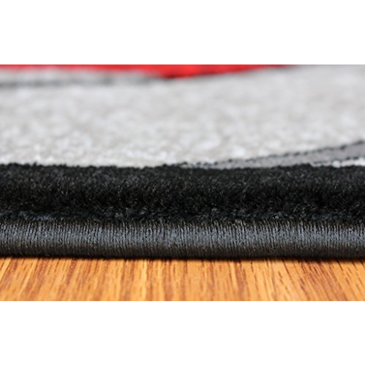 Masada Rugs, Sophia Collection Hand Carved Area Rug Modern Contemporary Red Grey White Black (2 Feet X 7 Feet 3 Inch) Runner