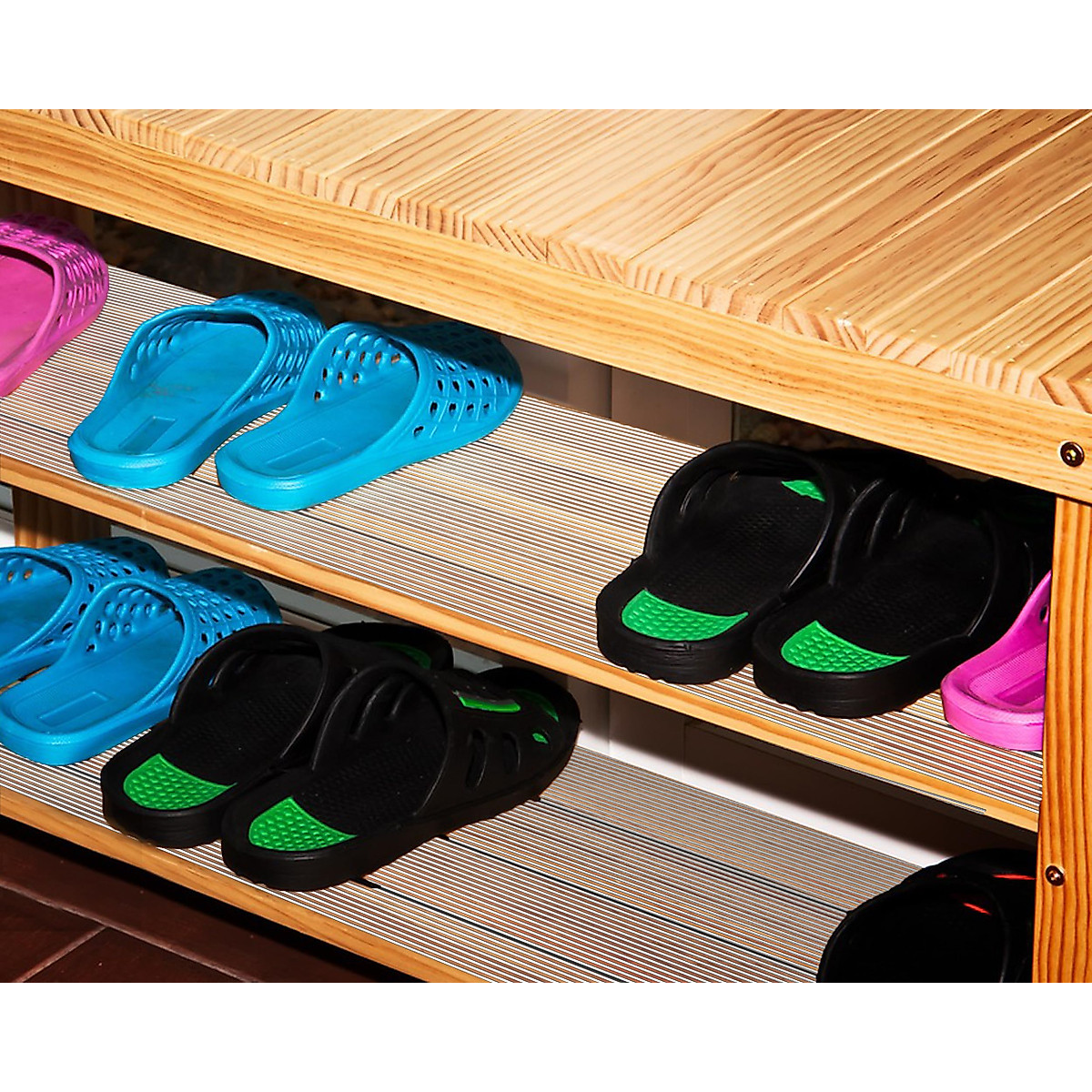 Shelf Liners for Kitchen Cabinets 15 Inch Wide X 20 Ft No Slip Waterproof Cabinet Drawer Shelves Liner Non Adhesive Clear Liner for Refrigerator Pantry Cupboard Closet Kitchen Bathroom