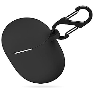 Geiomoo Silicone Case Compatible with Google Pixel Buds A-Series, Google Pixel Buds 2, Protective Cover with Carabiner (Black)