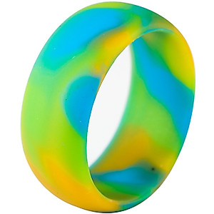 Jude Jewelers 5 Pack Size 5-15 Rubber Silicone Rings Flexible Corssift Outdoor Wedding Engagement Gym Cocktail Hypoallergenic (5)