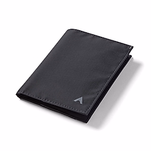 Allett Coin Wallet 2.0, Jet Black | Nylon, RFID Blocking, Velcro Pocket, Slim, Minimalist, Bifold, Water Resistant, Thin, Front Pocket | Holds 4-24+ Cards, Flat Bills & Receipts | Made in the USA