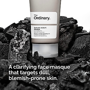 The Ordinary Salicylic Acid 2% Masque, Clarifying Charcoal & Clay Mask for Blemish-Prone Skin, 1.7 Fl Oz