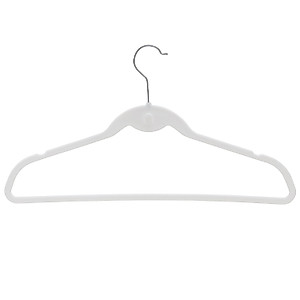 BriaUSA Cascade Hangers White Steel Swivel Hooks -Slim, Sturdy Saves You Extra Space - Box of 20