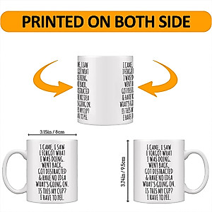 I Came I Saw I Forgot Coffee Mug – Funny Birthday Gifts For Old People - Sarcastic Coffee Mugs for Old People Senior Citizens Elderly Mom Dad Grandma Grandpa Christmas Gift 11oz Funny Coffee Mug White