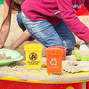 Toddmomy 20pcs Mini Garbage Can Toys Kids Garbage Can Toys Trash Can Toys Kids Vehicles Garbage Cans for Kids Toddlers Boy Toys