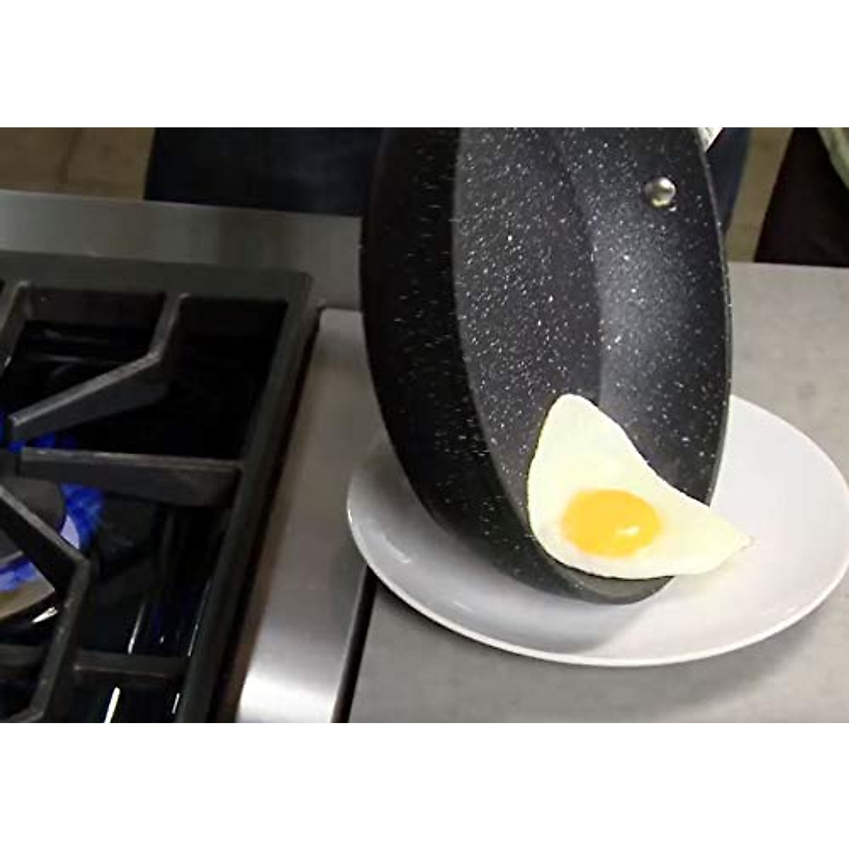 THE ROCK by Starfrit 8" Fry Pan with Bakelite Handle, Black