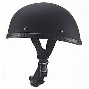 Motorcycle Half Helmet DOT Approved Ultra-Thin Comfortable Beanie Cruising Skull Cap Novelty Small Helmet for Chopper Moped Scooter Motorbike Mopeds Scooters Electric (B, Small)