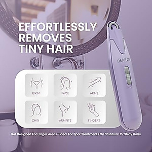Epilady Esthetic Lavender Epilator for Women Face, Womens Facial Hair Remover | Included Case & Cleaning Brush, Electric Tweezers for Women Facial Hair