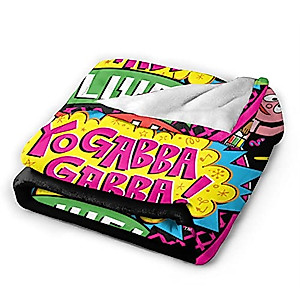 Pobecan Yo Gabba Anime Gabba! Blanket Throw Blankets Ultra Soft Flannel Lightweight Throws for Couch, Bed,All Seasons Use 50"x40"