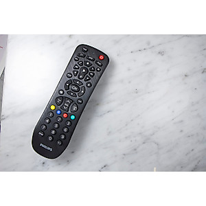Philips Universal Remote Control, Universal TV Remote Replacement, Samsung TV Remote Control Universal, for Roku Remote Replacement, Vizio, LG, Sony, Apple TV, Smart TVs, 3 Device, Black, SRP9232D/27