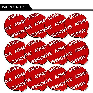 Very High Bond Sticky Adhesive, AZXYI 12 Pack Socket Sticky Adhesive Replacement Kit, 1.4 inches Double-Sided Stickers for Collapsible Grips Socket Base