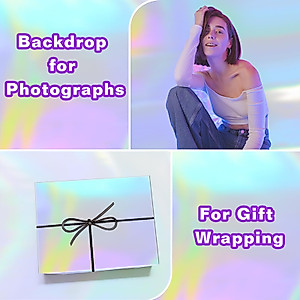 Melsan Iridescence Plastic Table Cloth for Rectangle Tables, 3 Pack Holographic Disposable Tablecloths for Easter Decorations, Unicorn, Mermaid, Bridal Shower Party Decorations, 54×108 in