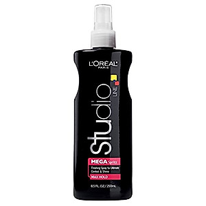 Loreal Studio Spritz Mega Max Hold 8.5 Ounce Pump (251ml) (3 Pack)