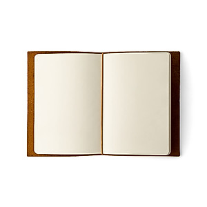 Pluma Paper Company Crazy Horse Leather A5 Traveler's Notebook Cover with Pocket A5 (A5, Light Brown)