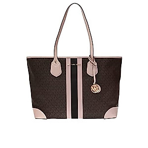 Michael Kors Eva Large Tote Brown/Soft Pink One Size