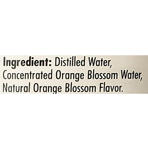 Sadaf Orange Blossom Water for Cooking - Food Grade Orange Blossom Water for Baking, Food Flavoring or Drinking - Ideal for Persian desserts, cakes or syrups - Product of Lebanon (10 fl Oz)