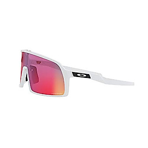 Oakley Men's OO9462 Sutro S Rectangular Sunglasses, Matte White/Prizm Road, 28 mm