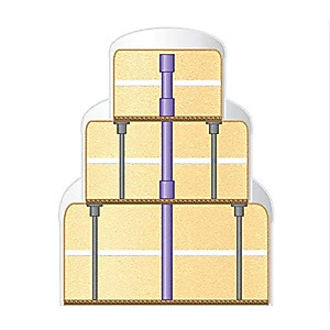 Wilton 14-Piece Support Rods and Caps, Purple