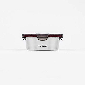 CUITISAN FLORA ROUND AIRTIGHT CONTAINER NO.5 21.6oz, STAINLESS STEEL FOOD CONTAINER, WATERPROOF, MICROWAVE and DISHWASHER AVAILABLE