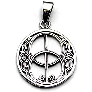 COSUMOSU Sterling Silver Chalice Well Pendant Charm Symbol of Avalon