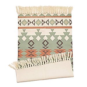 Winwinplus Cotton Area Rug, 2' x 3', Hand Woven Carpet Tassels Throw Rugs Door Mat Indoor Area Rugs for Bathroom, Bedroom, Living Room, Laundry Room Home Decoration