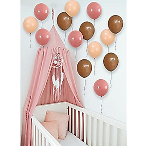 60PCS Blush Nude Cream Dusty Rose Mauve Pink Tan Brown 10 Inch Latex Balloon Backrop Arch Garland for Boho Nuetral Baby Shower Rustic Fall Bridal Shower Wedding Birthday Party Decoration