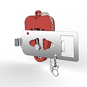 LUAMB Portable Door Lock, Home Security, Travel Lock for Travel, for Additional Safety Lock,Metal Heavy Duty Lock,Prevent Unauthorized Entry in housing,Travel Hotel,Apartments (1 Slice 4.5In)