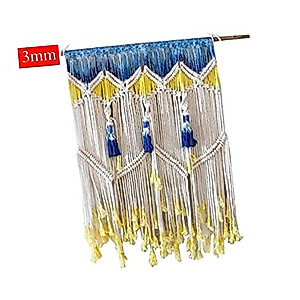 DOITOOL 3pcs Woven Tapestry Plant Stuff Plant Hangers Plant Tapestry DIY Cotton Knitting Rope Wall Hanging Rope Macrame Thread Natural Cotton Rope DIY Rope Twisted Rope lace Supplies