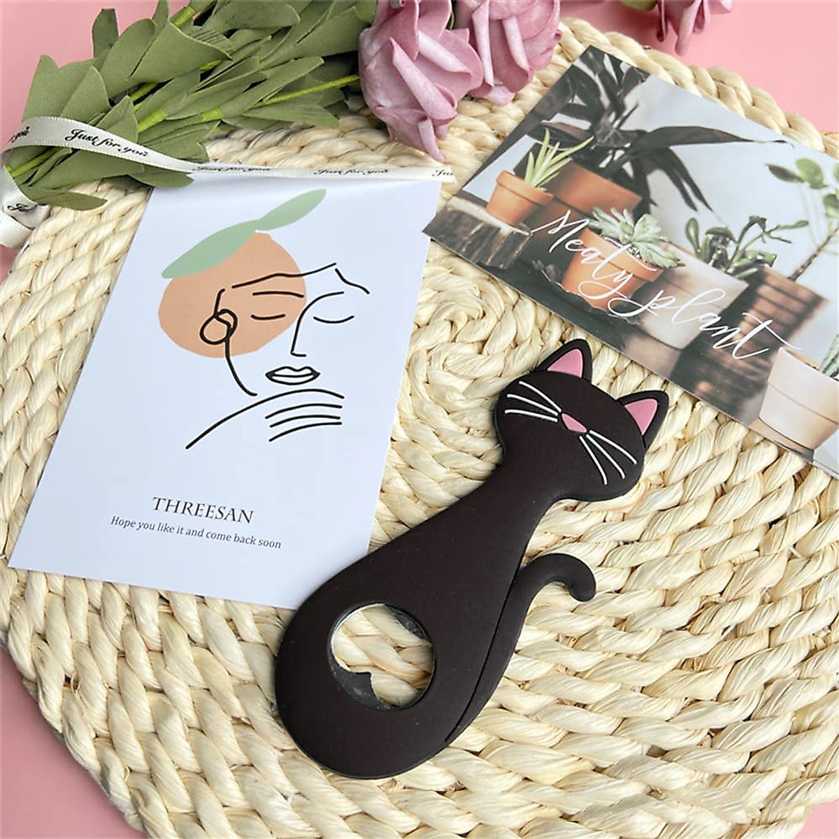 SHFICDJ Animal Cat shape Bottle Opener,Beer Bottle Openers,Creative kitchen supplies gift bottle opener.