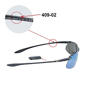 Walleva Two Pairs Polarized Replacement Lenses for Maui Jim Kanaha Sunglasses - Fire Red + Ice Blue