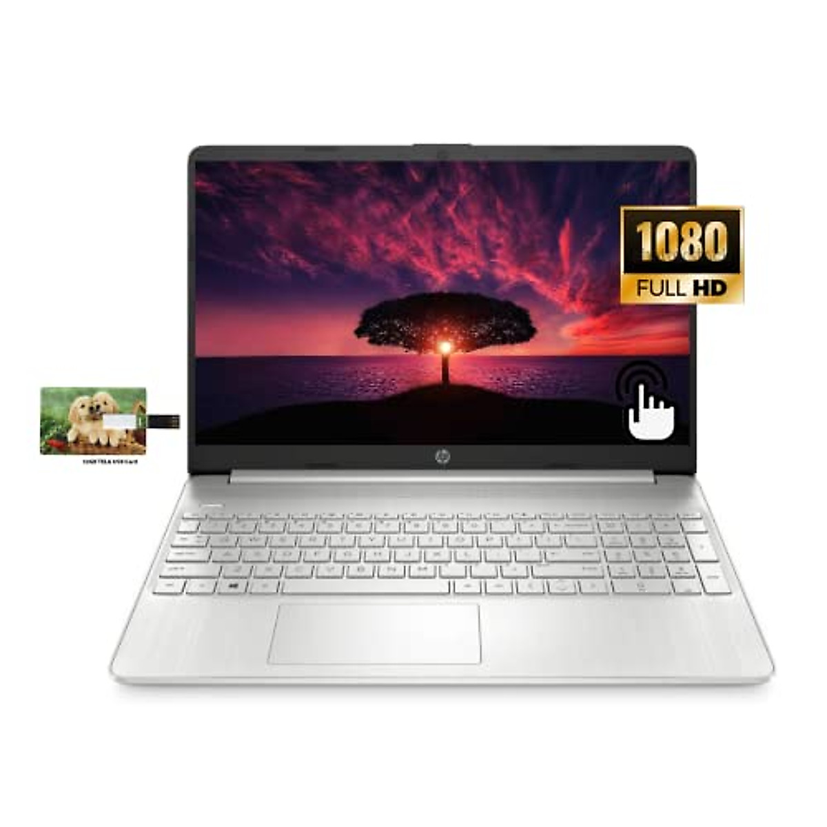 HP 15.6" FHD Touchscreen IPS Display Business Laptop, Intel Core i5-1135G7, Windows 11 Pro, 16GB RAM 512GB SSD, Intel Iris Xe Graphics, HDMI, Webcam, WiFi, 32GB Tela USB Card