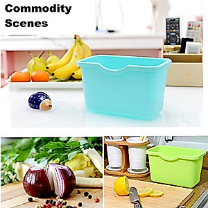 sunliveus 3 Pack Hanging Kitchen Wastebaskets Multipurpose Little Trash Compost Container Recycle Waste Garbage Bins Bowls for Kitchen, Office, Bathroom, Bedroom Drawers Cabinets Storage (White)