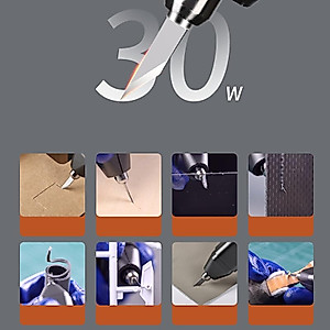 Portable Ultrasonic Cutter for Leather 3D Printing Plastic DIY 30W 40KHz, with 40pcs Replacement Knife and Fixtures