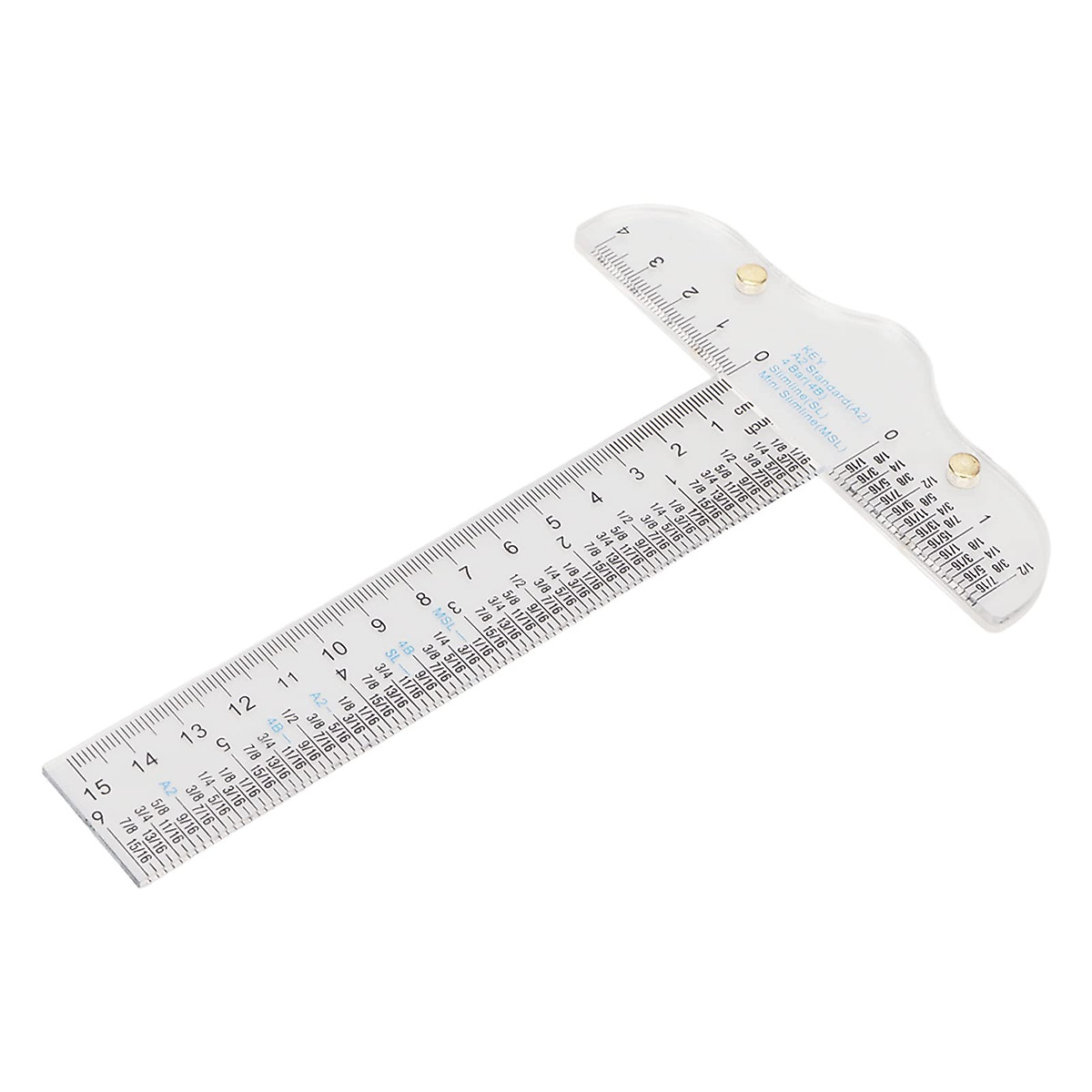 T Ruler T Ruler Inch Cm Scale Clear Acrylic Portable Multifunction Drafting Ruler Clear Graduation T Ruler for Art Binding Crafts Easy Reference