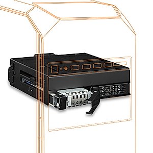 ICY DOCK 2 Bay U.2/U.3 NVMe SSD PCIe 4.0 Enclosure for 5.25” Bay | ToughArmor MB105VP-B