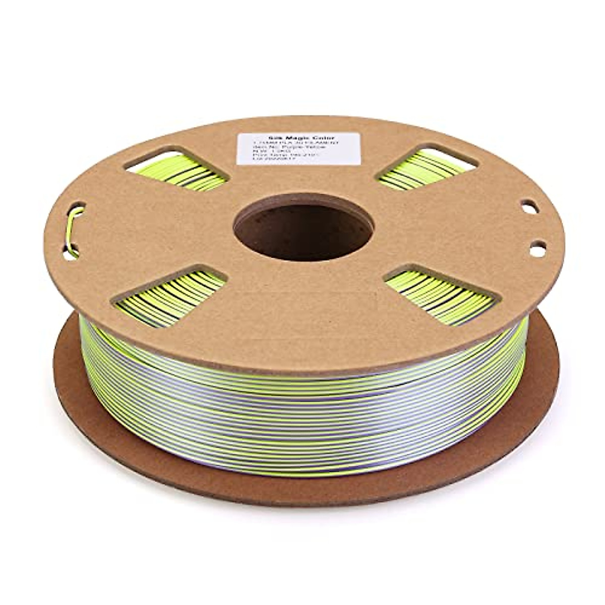 Tumbler PLA 3D Printer Filament, Silk Magic Multi Color 1.75mm Dimensional Accuracy +/- 0.03mm 2.2 lbs/ 1KG Spool, 3D Printing Filament Purple Yellow