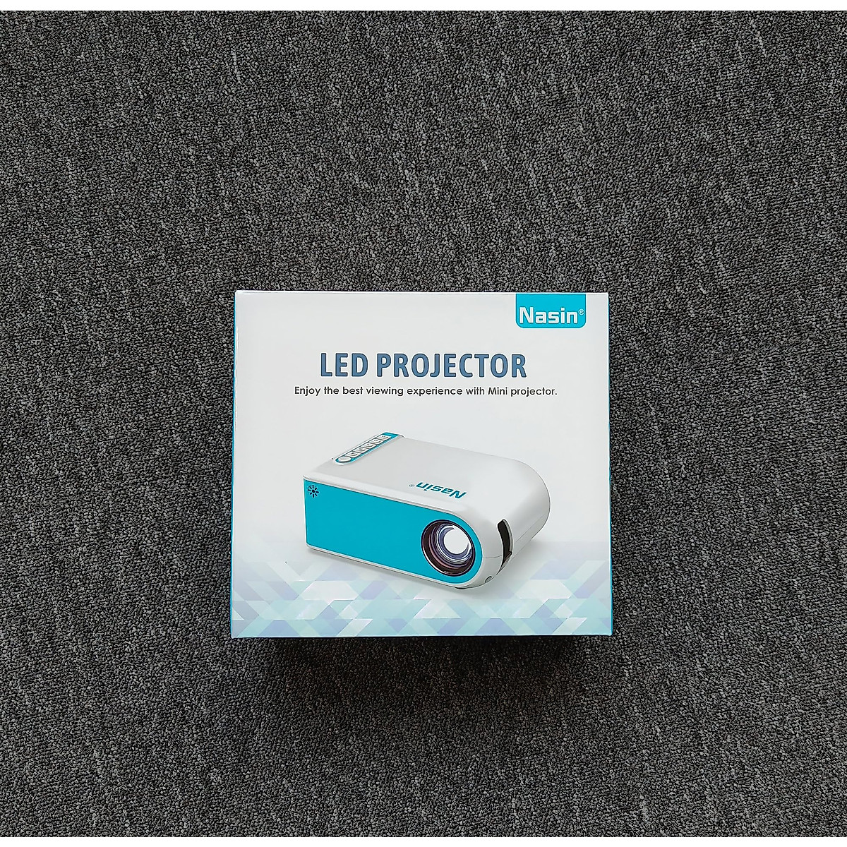 Mini Projector, Nasin Video Projector 1080P Supported Portable Outdoor Movie Projector Home Theater Projector Compatible with TV Stick/iOS/Android Phone/Laptop, HDMI/USB