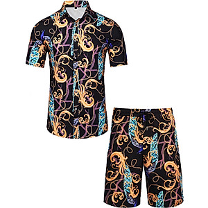 Men's Casual Button-Down Shirt - Fashionable Hip Hop, Golf, Beach, & Brunch Outfits for Hombres