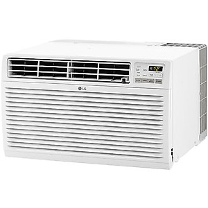 LG 10,000 BTU Through the Wall Air Conditioner, 115V, Cools up to 440 Sq. Ft. for Bedroom, Living Room, Apartment, with Remote, 3 Cool & Fan Speeds, Wall AC Unit, White