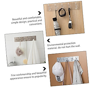 ABOOFAN 4 Pcs Acrylic Hook Wall Rack Coat Hook Acrylic Coat Hooks Iron Coat Rack Acrylic Towel Hook Wall Mount Clothes Hanger Hooks Coat Hanger No Punching Hangers