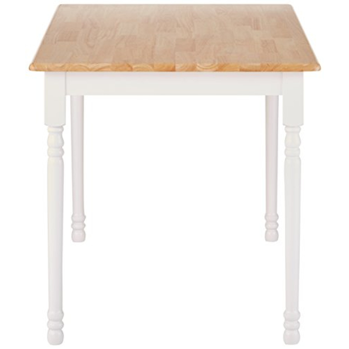 Coaster Damen Rectangle Dining Table Natural Brown and White