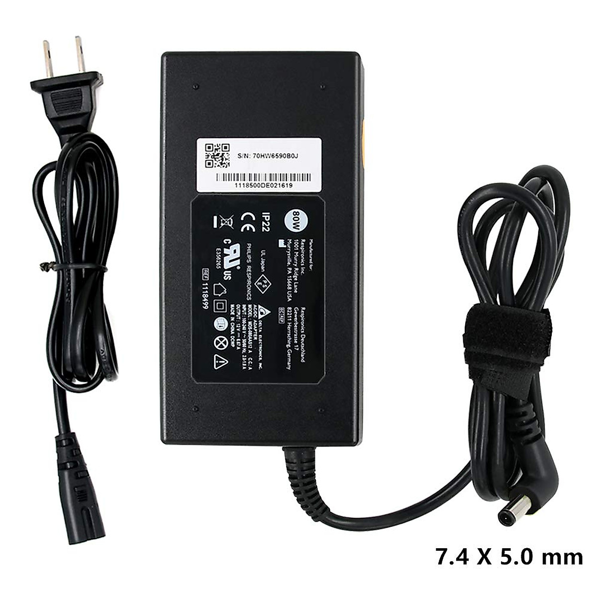 80W 12V 6.67A AC DC Adapter Charger Fit for Philips Respironics DreamStation Machines 267P 467P 560 560P 567P 660P 667P 760 760P 767P