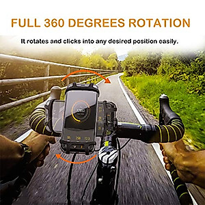 BeeAktiv 2021 New Thick Case Design Bike Phone Holder, 360°Rotatable Silicone Bike &Motorcycle Phone Mount, Universal Fit for Smartphones, Adjustable for iPhone, Galaxy, Google Pixel, Samsung