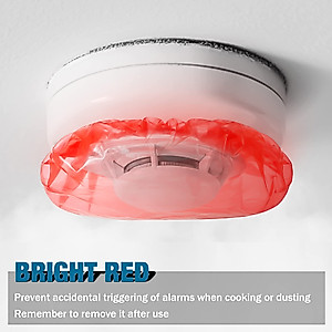 36 Pcs Smoke Detector Cover Smoke Alarm Dust Paint Cover Fire Alarm Cover for Home, Red