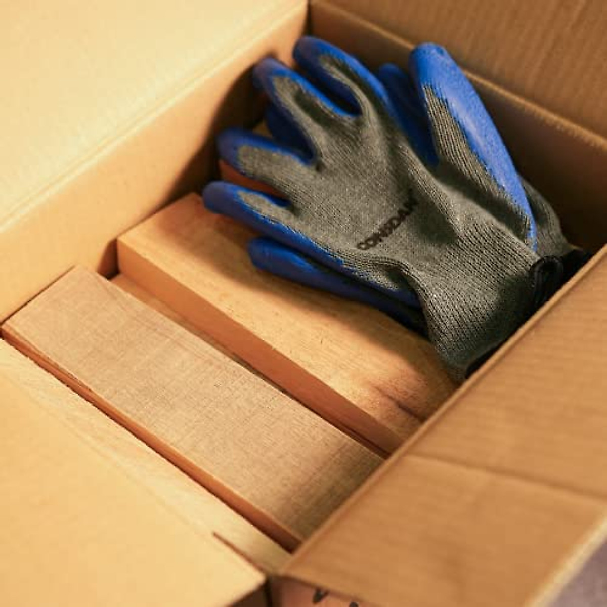 CONSDAN Wood Chips for Smoker, USA Grown Hickory Pizza Oven Wood, BBQ Cooking Natural Wood Chunks, Kiln Dried Firewood, Smoking Wood Chips, All Natural Barbecue Smoker Blocks for Smoking Meat (12 LBS)