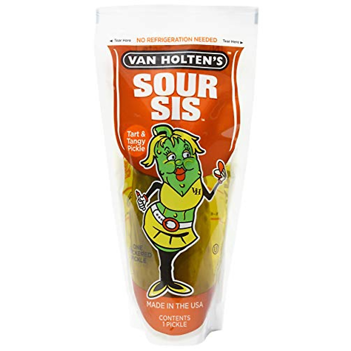 Van Holten's Pickles - Sour Sis Pickle-In-A-Pouch - 12 Pack