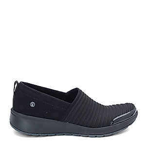 BZees womens Glee Sneaker, Black Ribber Knit, 8.5 US