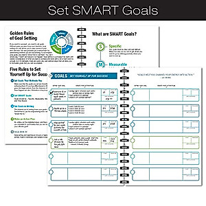 Global Printed Products Workout Fitness Journal Nutrition Planners: Clip-in Bookmark, Sturdy Binding, Thick Pages & Laminated Protective Cover (Black & Gold)