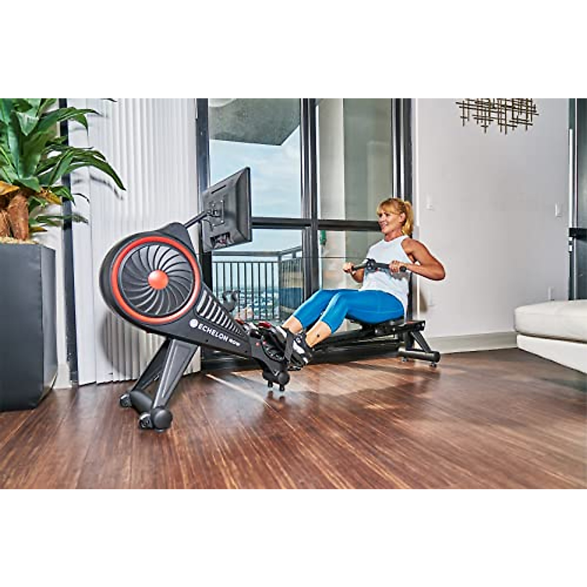 Echelon Row S, + 30-Day Free Echelon Membership, 22in Screen, Indoor Rowing Machine, Rower for Home Gym, Live and On-Demand Classes, Total Body Workout, Low Impact, (Renewed Premium)